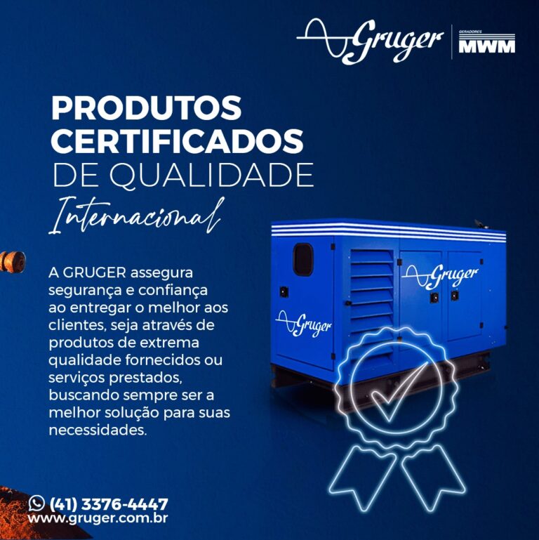 Geradores de Energia Gruger - Certificados Internacionais